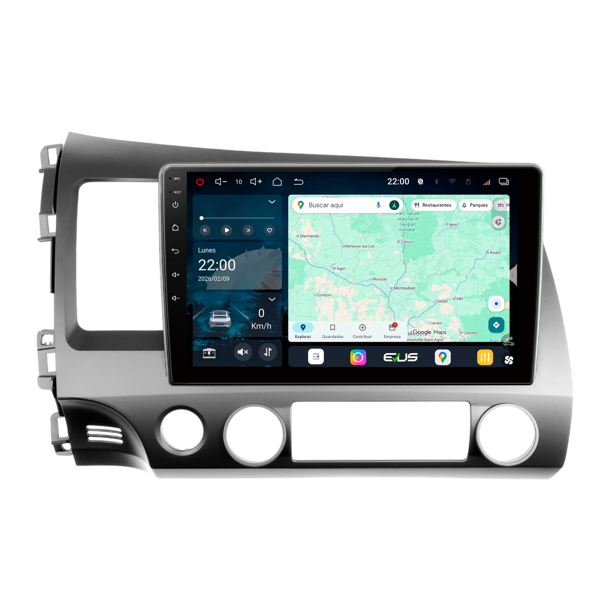 Evus - Evus Serie Pro Pantalla Multimedia 10" HONDA Civic Hybrid 0611 ...