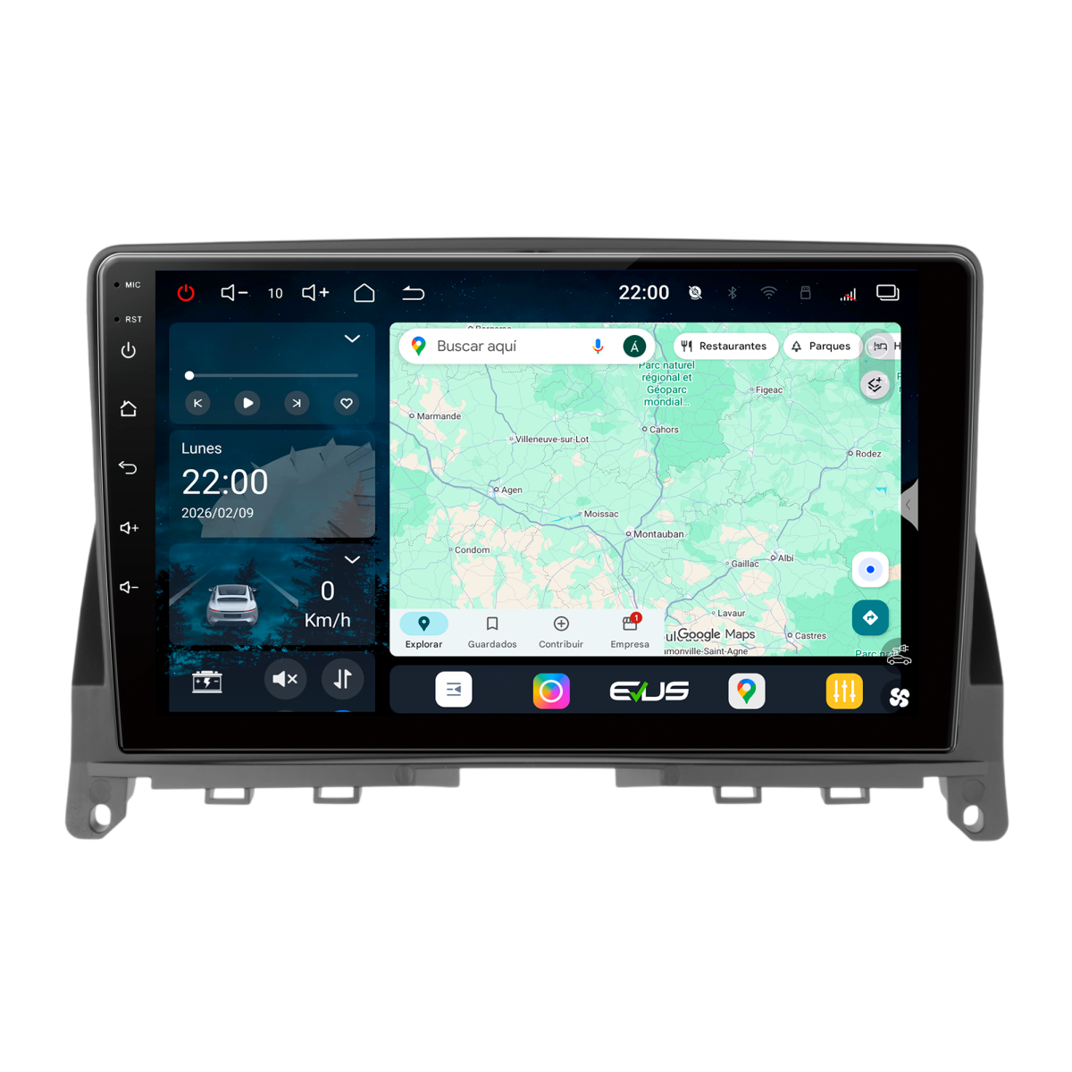 Evus - Evus Serie Pro Pantalla Multimedia 9" MERCEDES Clase C (W204 ...