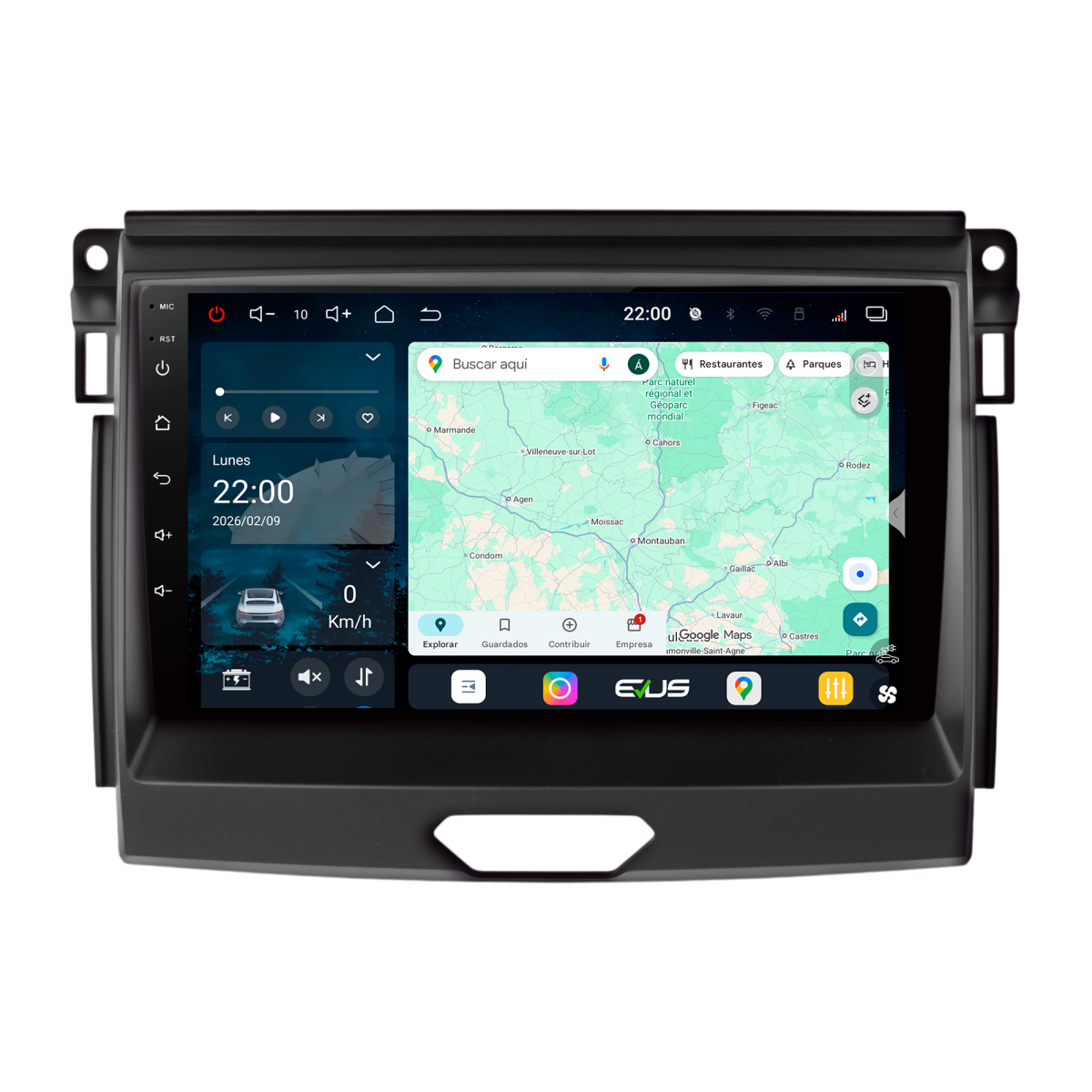 Evus - Evus Serie Pro Pantalla Multimedia 9" FORD Ranger 15 con ...